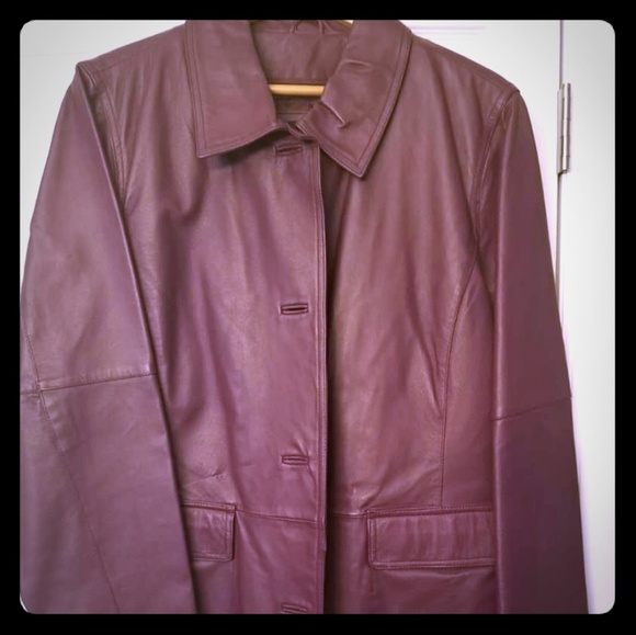 Jackets & Coats | Plum Color Leather Jacket Never Worn No Tags | Poshmark